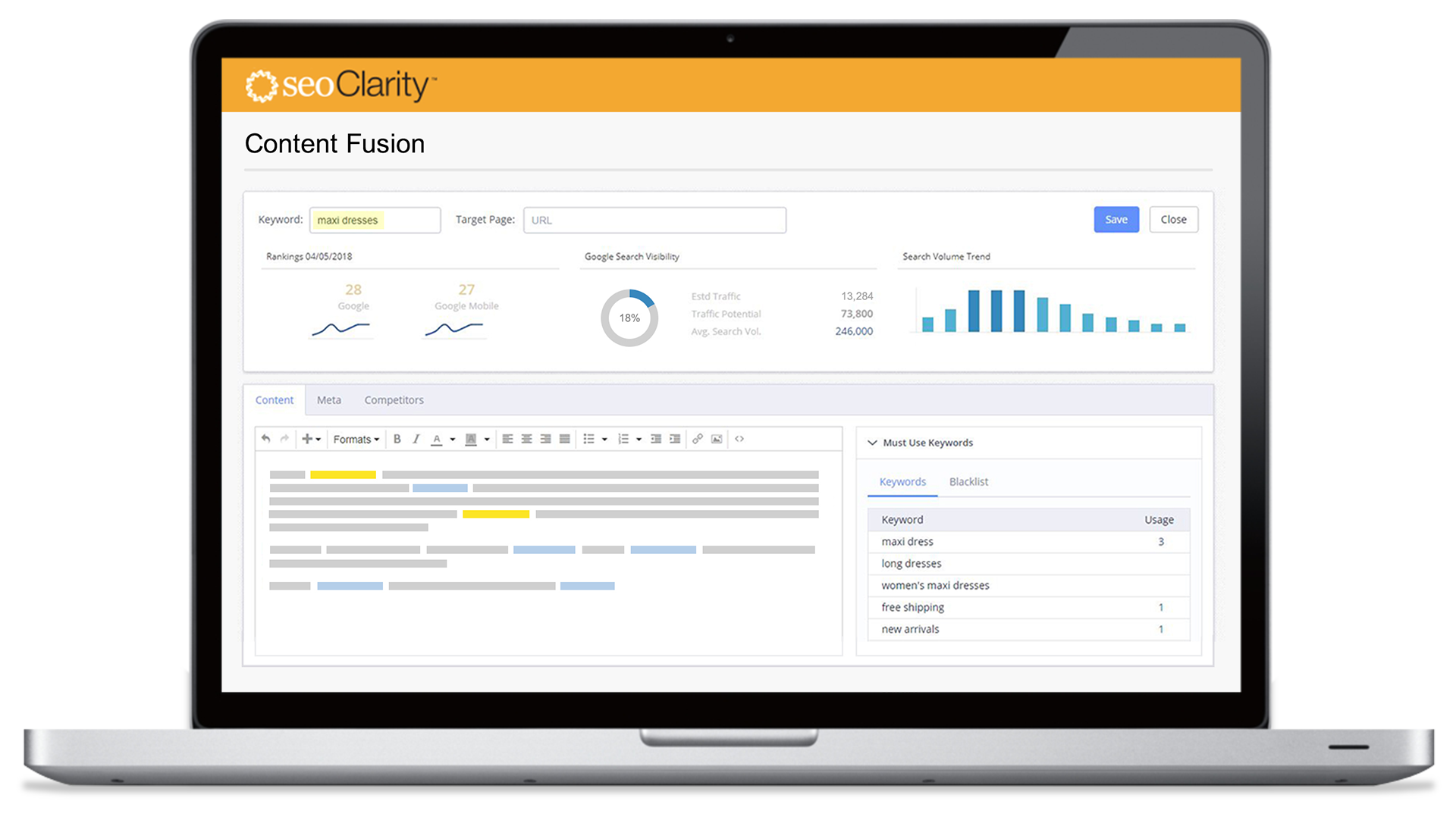 2-Week Content Fusion Trial | seoClarity